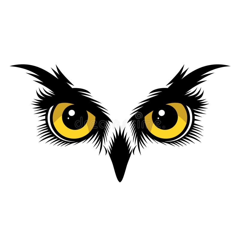 Mesmerizing Owl Eyes Vector Artwork for Wildlife Enthusiasts Stock ...