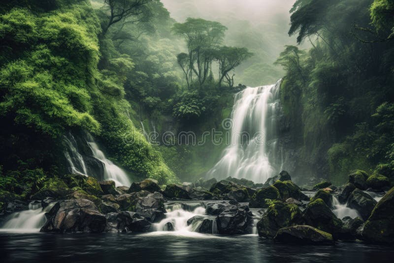 Mesmerizing Waterfall Stock Illustrations – 819 Mesmerizing Waterfall ...