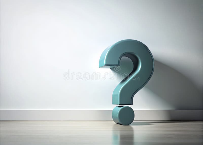 A Turquoise Question Mark Embraces the Horizon Panoramic Visual of ...