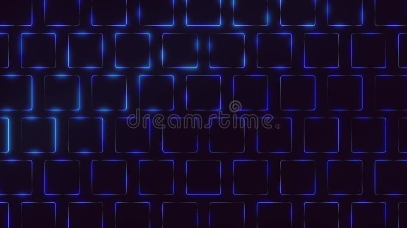 Glowing Blue Square Grid Pattern on Dark Background Stock Video - Video ...
