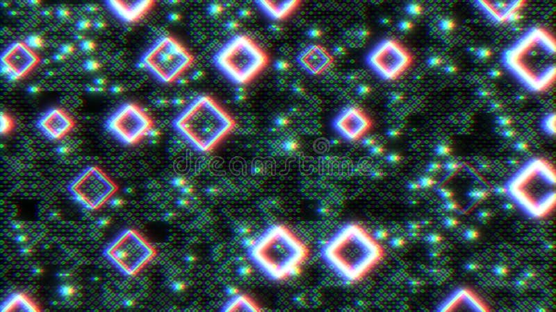 Glowing Blue Diamond Pattern Shines in Grid Formation Stock Video ...