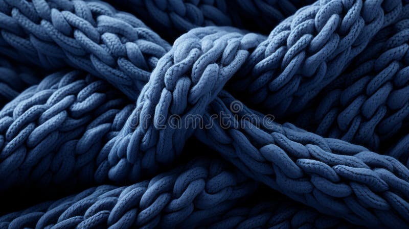 A Close Up of a Blue Knitted Fabric Stock Illustration - Illustration ...