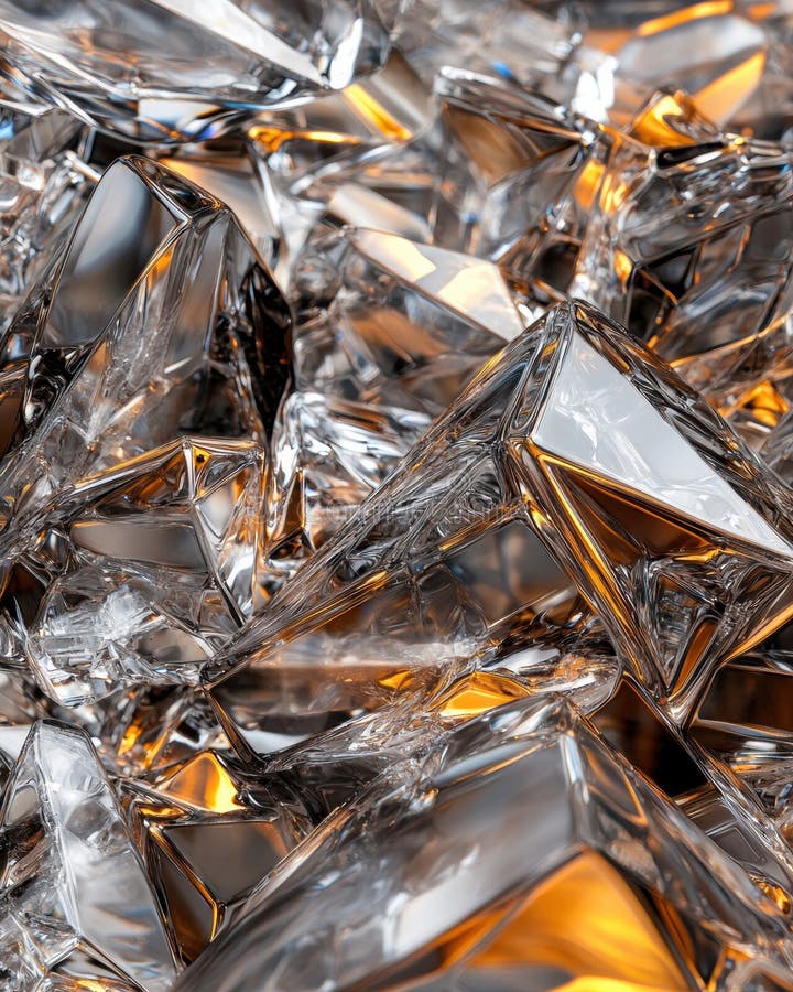 Mesmerizing Patterns of Shiny Silver and Gold Foil Creating a Visual ...