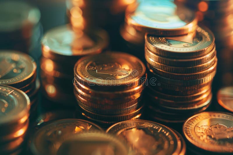 Glittering Fortune a Treasury of Gold Stock Illustration - Illustration ...