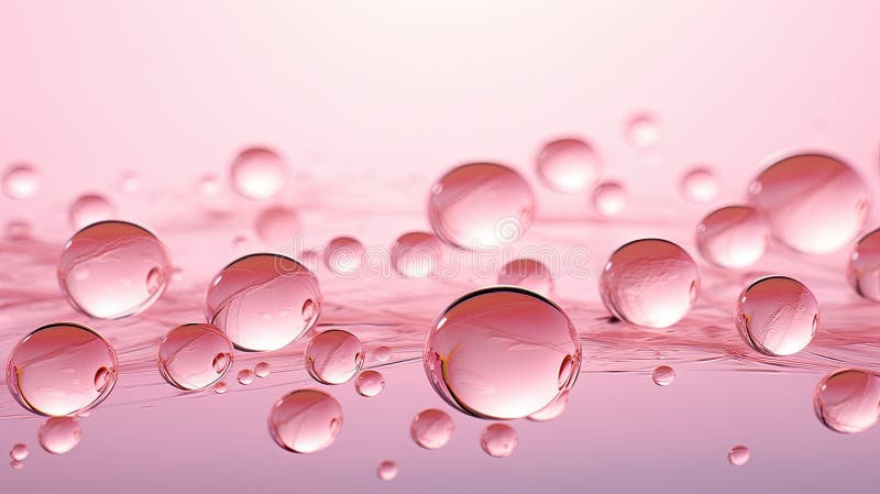 Mesmerizing Pink Water Drops Stock Illustration - Illustration of ...