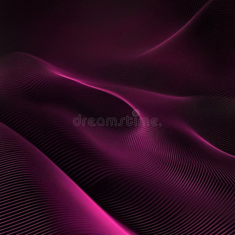 Mesmerizing Pink Wave Patterns with Luminous Texture on Dark Background ...