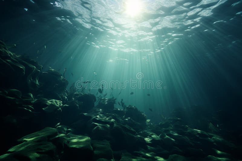 The Mesmerizing Play of Light on the Ocean S Surface Stock Illustration ...
