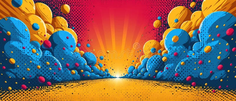 Mesmerizing Pop Art with Comic-style Bubbles and Eye-catching Dots, a ...