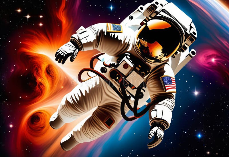 A Mesmerizing Portrait of Intergalactic Exploration Stock Illustration ...