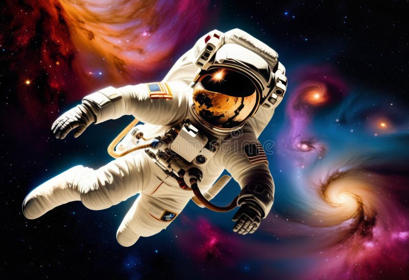 A Mesmerizing Portrait of Intergalactic Exploration Stock Illustration ...