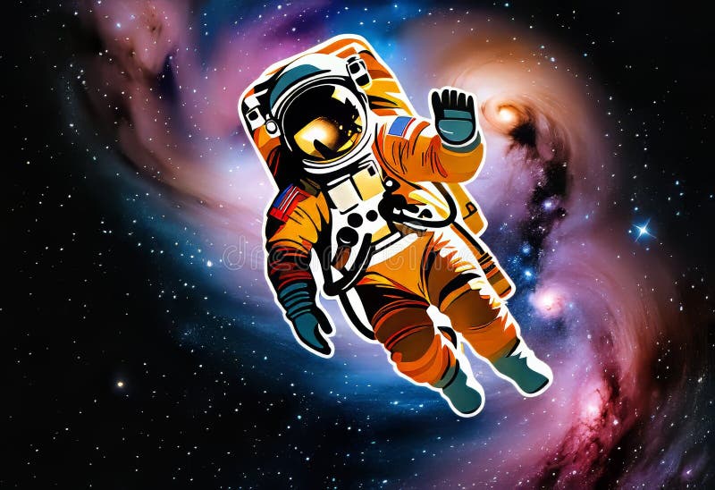 A Mesmerizing Portrait of Intergalactic Exploration Stock Illustration ...