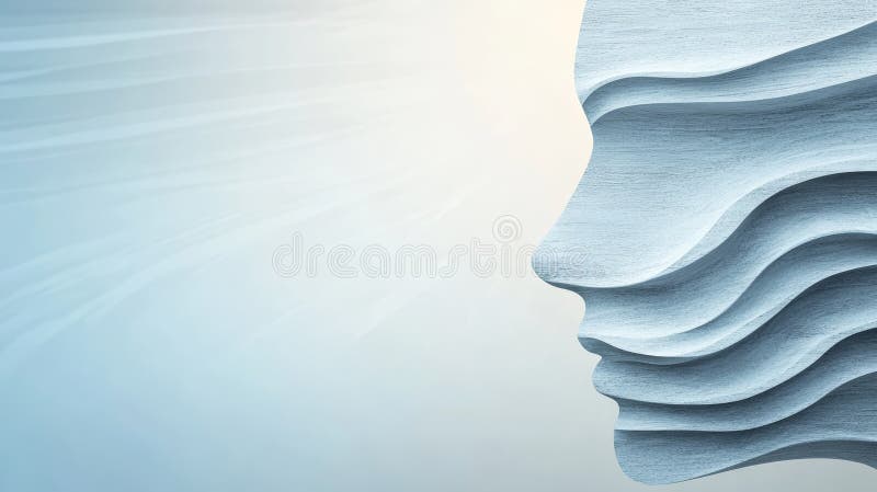 Mesmerizing Portrait of a Woman with Surreal Wave Pattern on Her Face ...