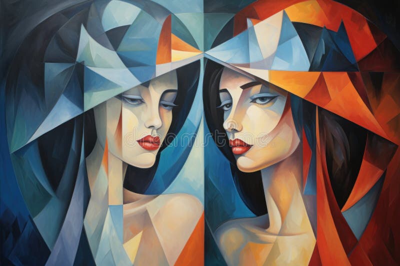 Bewitched Shadow Mirrors - Generative AI Stock Illustration ...