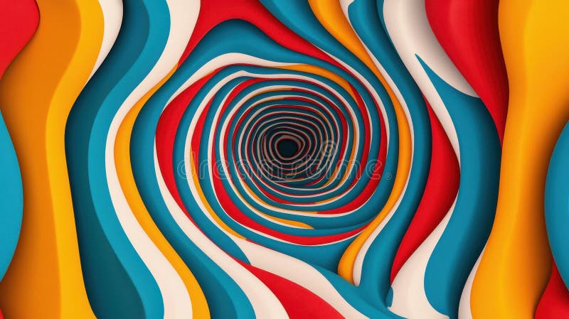 Psychedelic Swirl Tunnel Abstract Colorful Background Stock ...