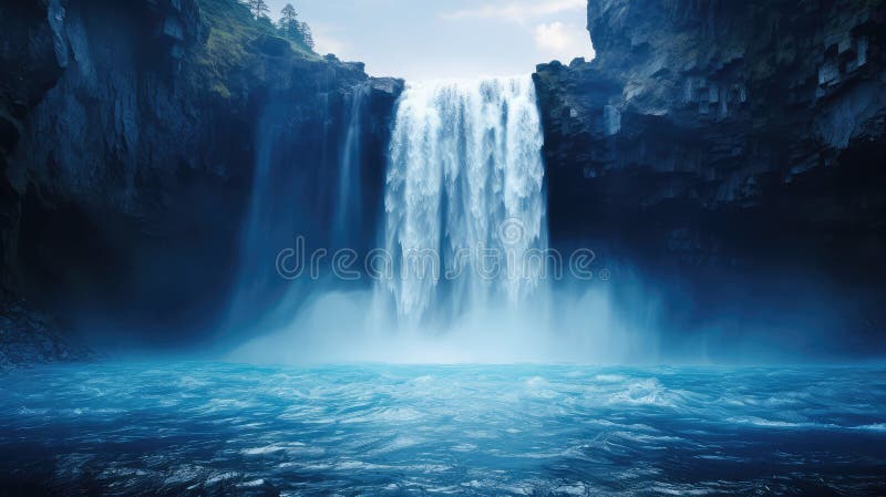 Mesmerizing pure blue drop stock illustration. Illustration of force ...