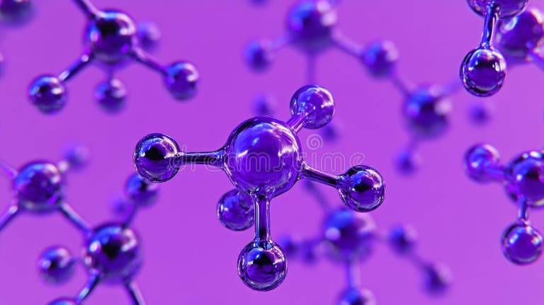 Mesmerizing Purple Molecular Structure Against a Soft Lavender ...