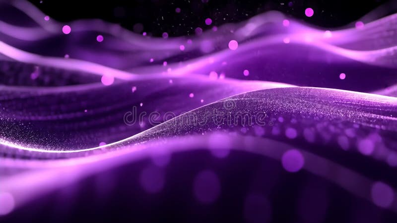 Mesmerizing Purple Wave Particles in Motion with Sparkling Effects ...