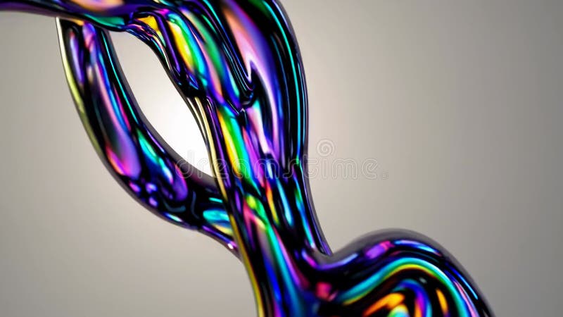 Mesmerizing Rainbow Liquid Swirling on White Background Stock Video ...