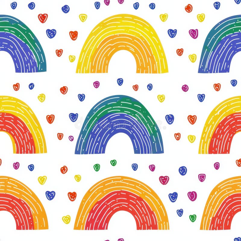 Mesmerizing Rainbow Pattern Featuring an Array of Colors Blending ...