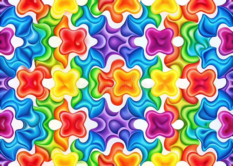 Mesmerizing Rainbow Seamless Abstract Pattern a Vibrant Organic Texture ...