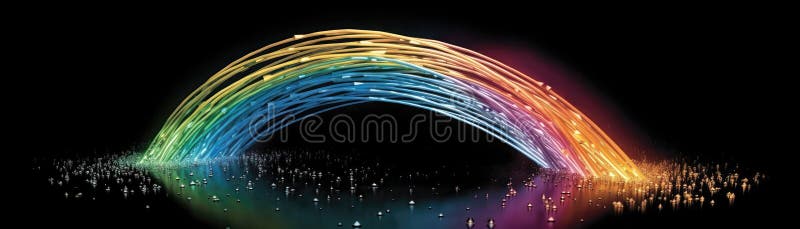 Mesmerizing Rainbow with a Subtle Glow Casting an Enchanting Aura Black ...