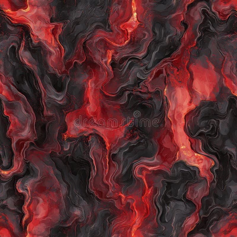 Mesmerizing Red and Black Marble Swirl Pattern with Fiery Accents Stock ...