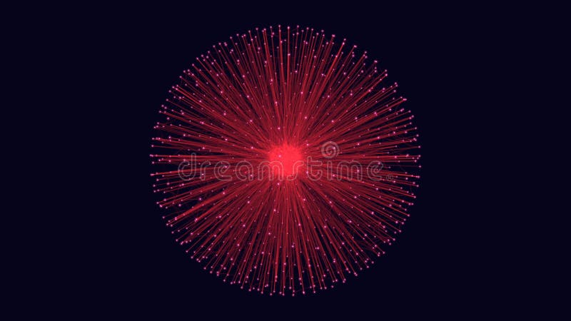 Vibrant Red Firework Bursting in the Night Sky Stock Footage - Video of ...