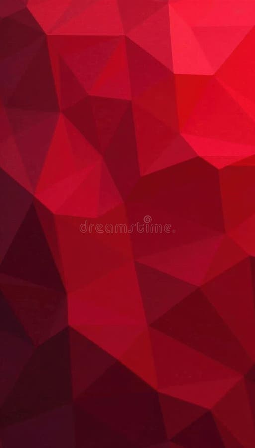 Mesmerizing Red Polygonal Texture Abstract Low Poly Crystal Facets ...