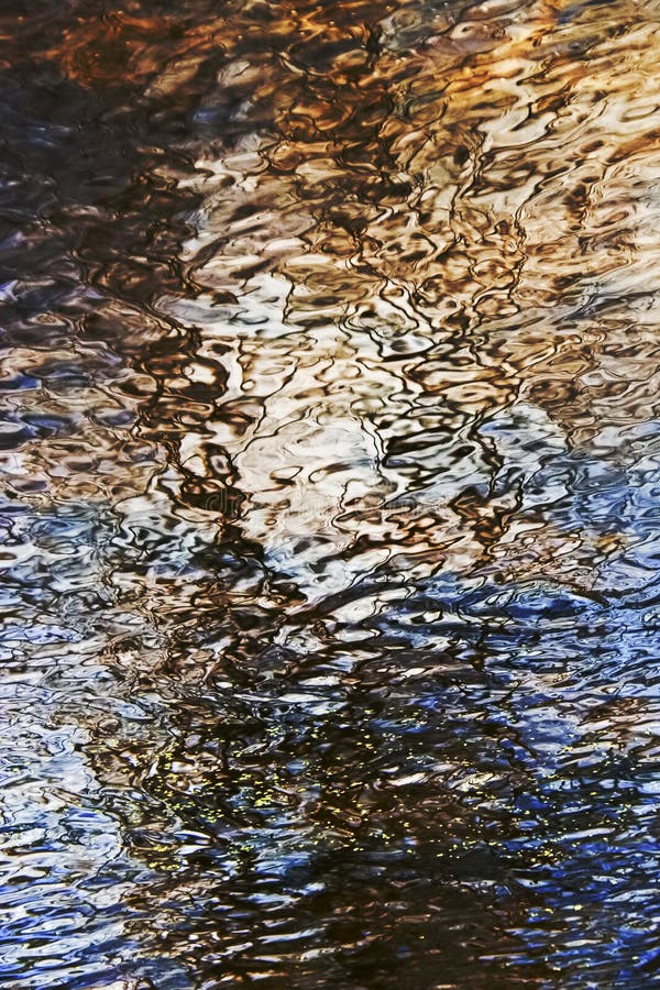 Amazing Ripples and Reflections in River Stock Image - Image of blue ...