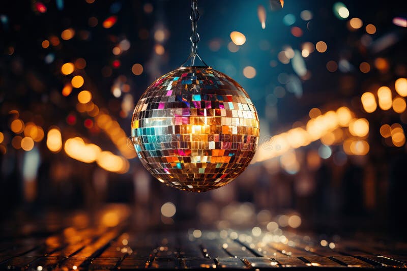 Mesmerizing Reflections Swirl on the Disco Ball, Casting a Kaleidoscope ...