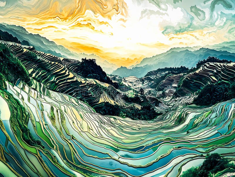 Photograph Rice Terraces Stock Illustrations – 137 Photograph Rice ...