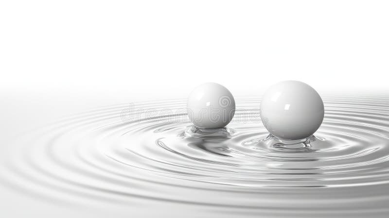 Mesmerizing Ripples, Two Eggs Submerged in Water, a Study in Simplicity ...