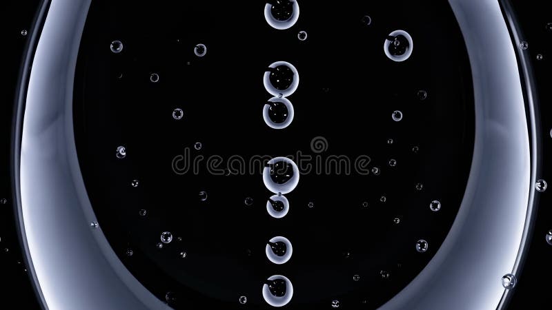 Mesmerizing Rising Bubbles in Dark Liquid Stock Video - Video of science, black: 360933903