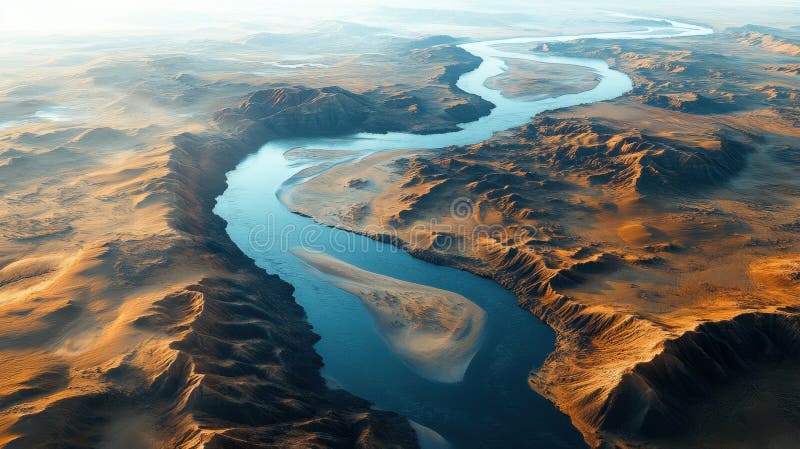 Mesmerizing River Network Flows through Arid Gobi Desert Landscape in ...