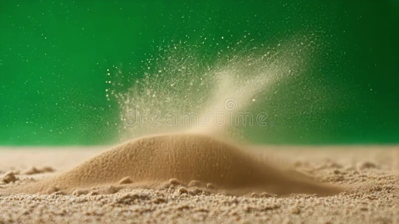 Sand Particles Exploding on Green Screen Background Stock Footage ...
