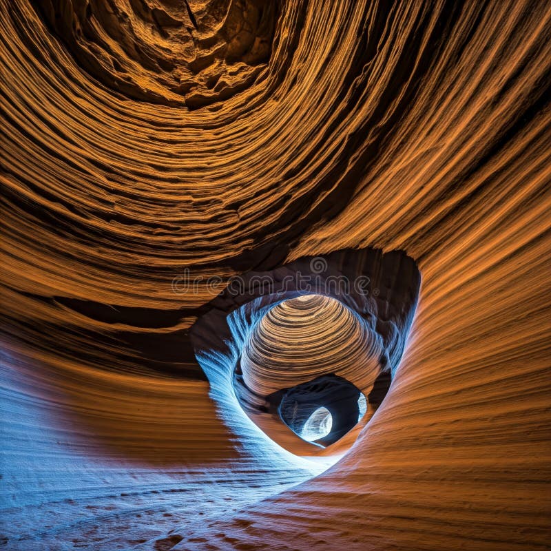 Mesmerizing Sandstone Cave with Layered Patterns and Natural Light ...