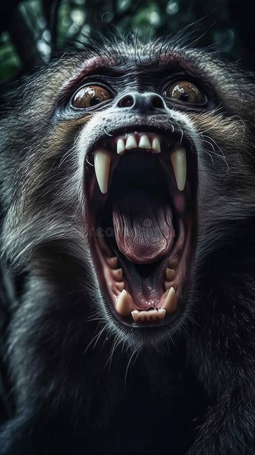Mesmerizing Scary Animal Photography, Generative AI Stock Illustration ...