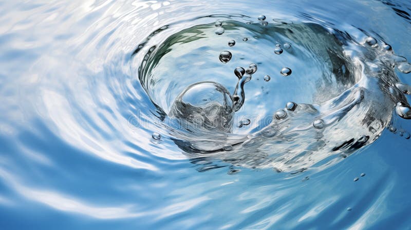 A Close Up of a Small Water Vortex Stock Illustration - Illustration of ...