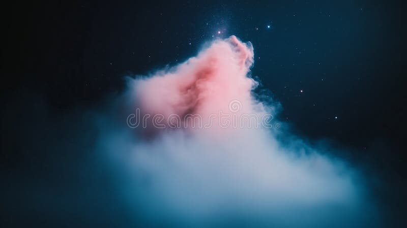 Ethereal Pink Nebula in a Starry Sky Stock Image - Image of ethereal, romantic: 352558043