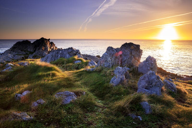 Mesmerizing Scenery of a Sunset Stock Image - Image of landscape ...