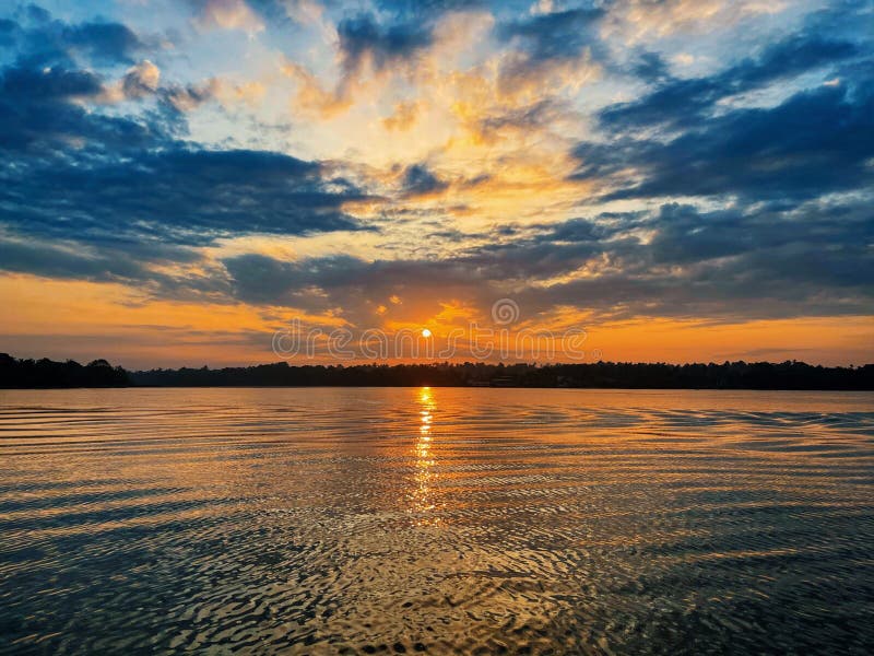 Mesmerizing Scenery of a Sea at Sunset Stock Photo - Image of nature ...