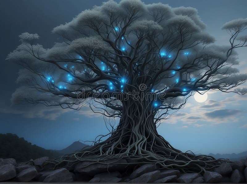 A Mesmerizing Scifi Tech-savvy Binary Tree Entity. AI Generated Stock ...