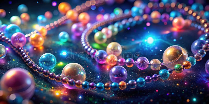 Mesmerizing Seamless Loop of Glowing Beads Abstract Colorful Animation ...