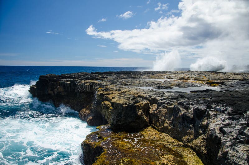 Alofaaga Blowholes Stock Photos - Free & Royalty-Free Stock Photos from ...