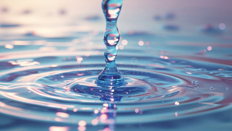 A Mesmerizing Shot of Water Pouring into a Pool, Forming Delicate ...
