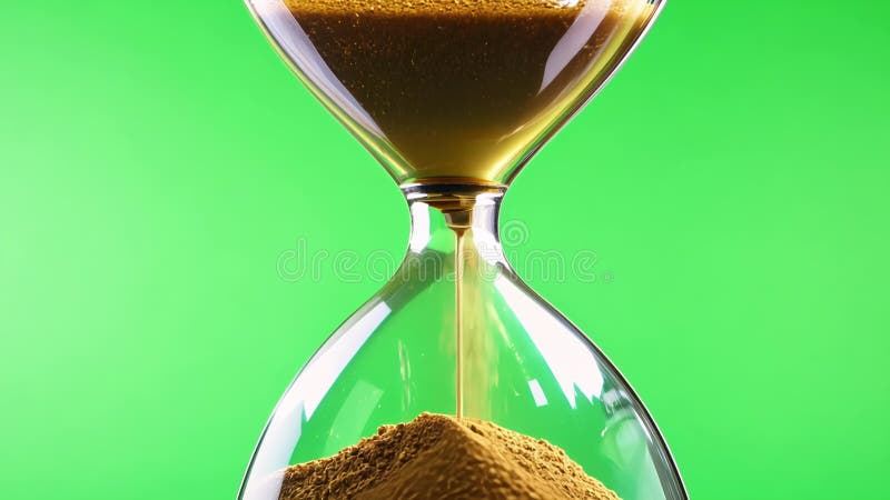 The Mesmerizing Sight of Sand Slowly Cascading Down a Large Hourglass ...