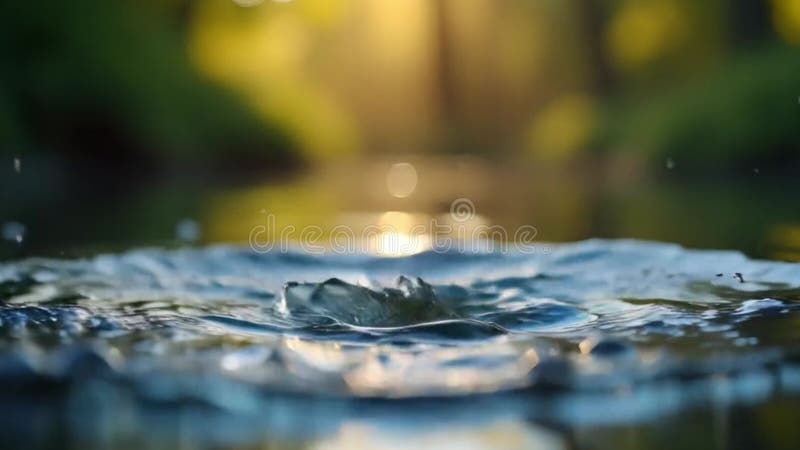 Mesmerizing Slow Motion Capture of a Water Drop Creating a Beautiful ...