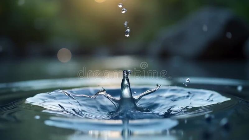 Mesmerizing Slow Motion Capture of a Water Droplet Causing Ripples and ...