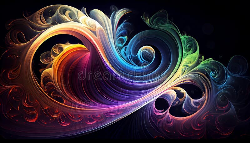 A Mesmerizing Spectral Swirls Abstract Background, Generative AI Stock ...