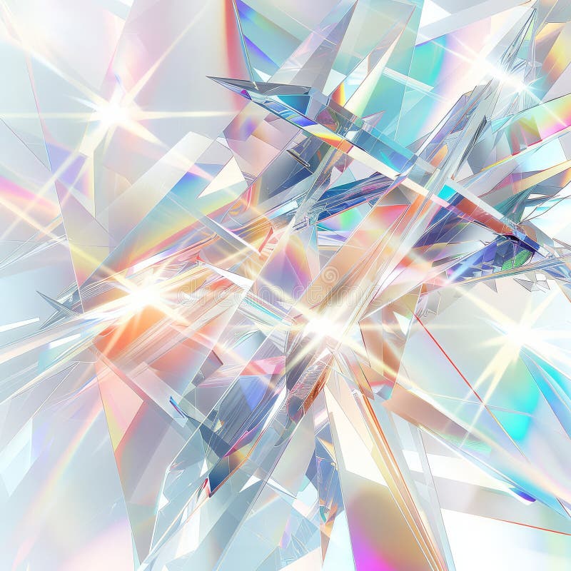 Mesmerizing Spectrum of Colors from Light Diffracted by Crystals Stock ...